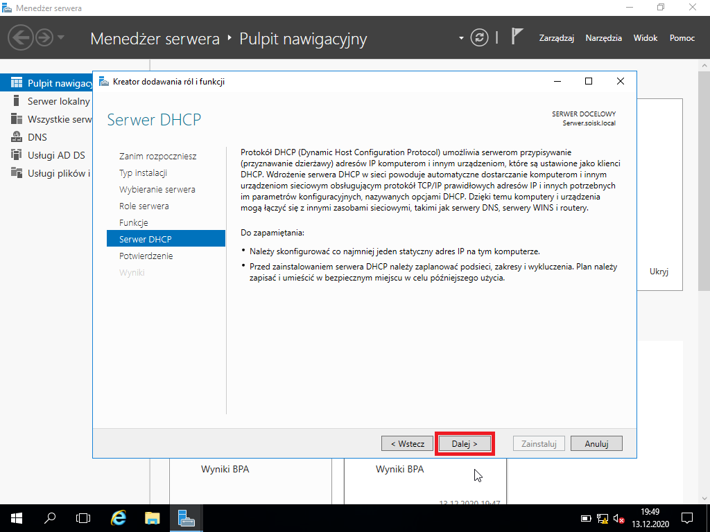 Windows Server 2016 - instalowanie serwera DHCP – Systemy operacyjne i ... Windows Server 2016 - instalowanie serwera DHCP – Systemy operacyjne i ...